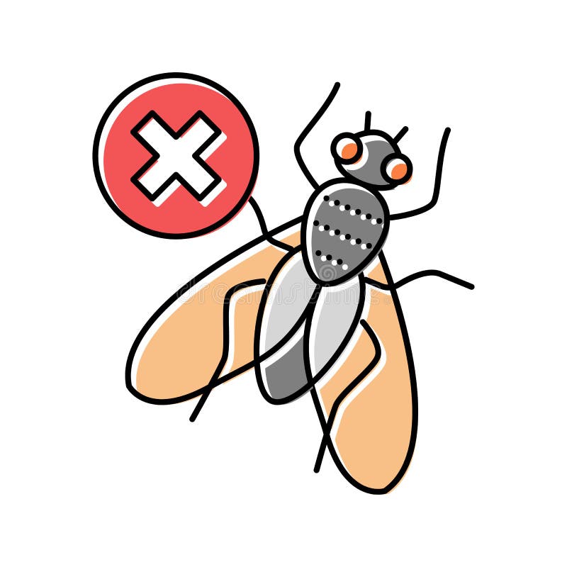 Fly Control Color Icon Vector Illustration Stock Vector - Illustration ...