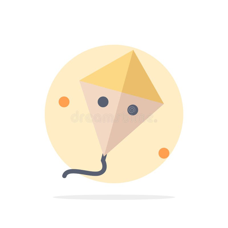 Fly, Easter, Kite, Spring Abstract Circle Background Flat Color Icon ...