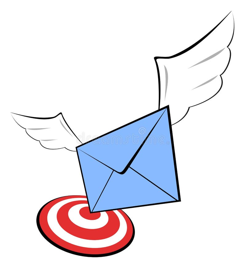Fly email stock vector. Illustration of writing, package - 28908447