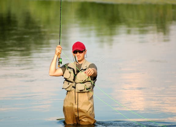 Fly fishing stock photo. Image of hold, brook, pool, fishing - 2609000