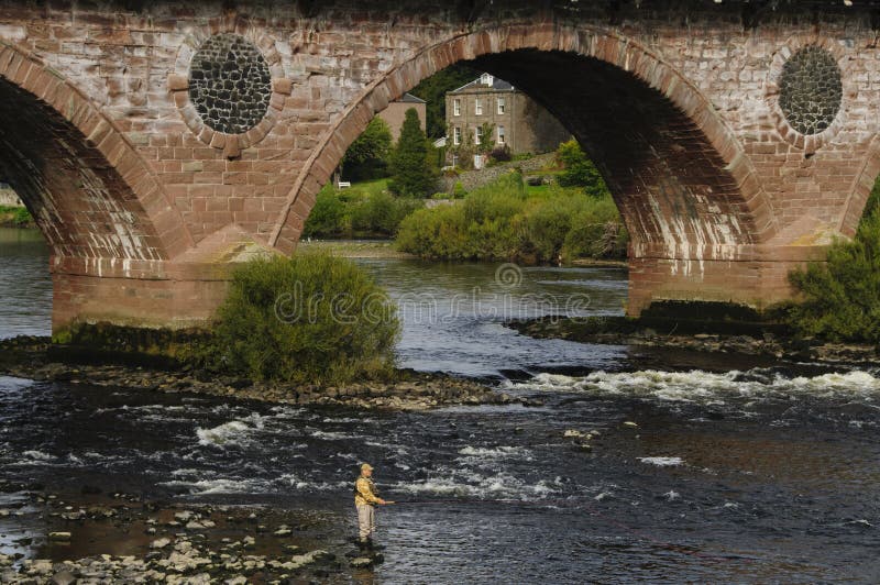 Fly fishing Scotland UK editorial photo. Image of scenics - 77119366