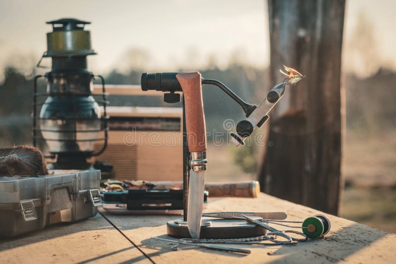 Fly Fishing Tools for Fly Tying Stock Photo - Image of flies, sport ...