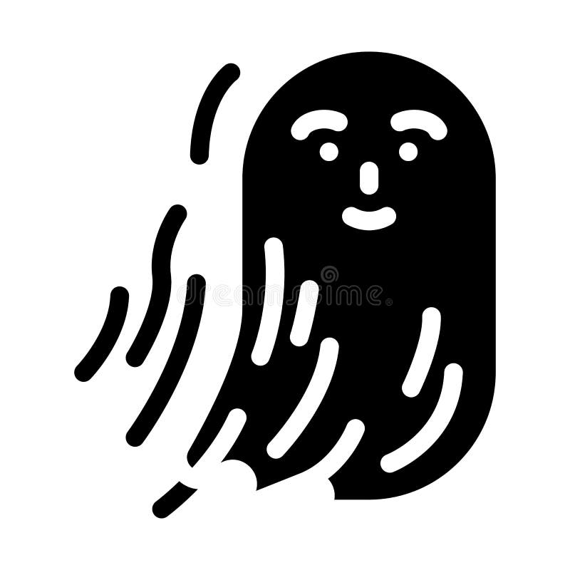 Fly Ghost Glyph Icon Vector Illustration Stock Illustration ...