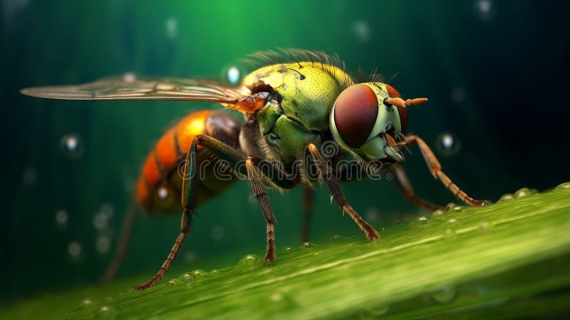 Fly Hd Wallpaper in Realistic Hyper-detailed Rendering Style Stock ...
