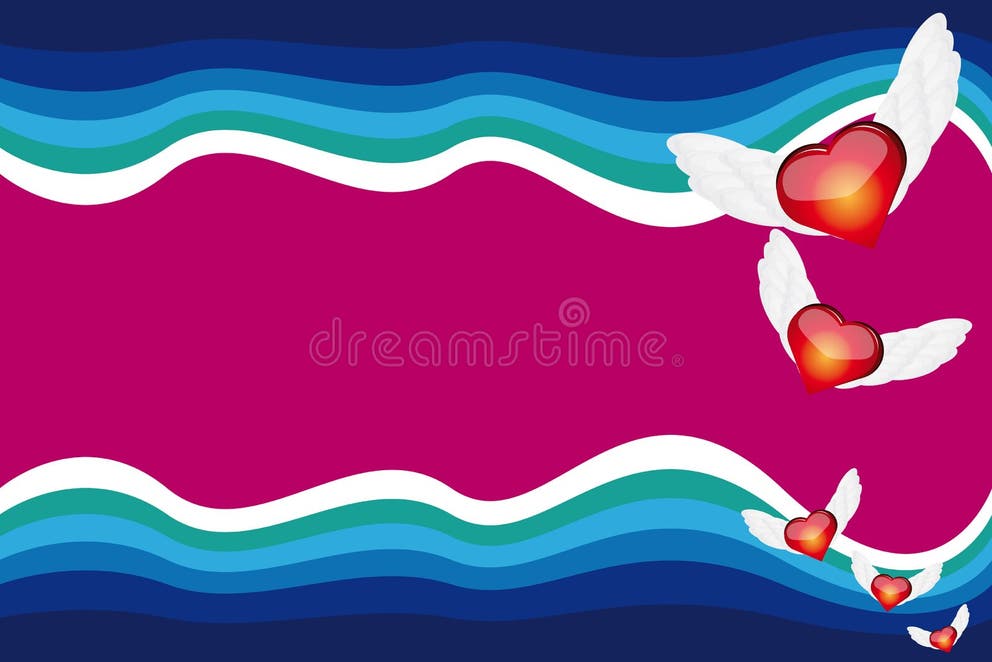 Fly hearts stock vector. Illustration of design, love - 12370383