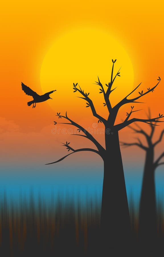 Fly Home stock illustration. Illustration of lake, animal - 32806018