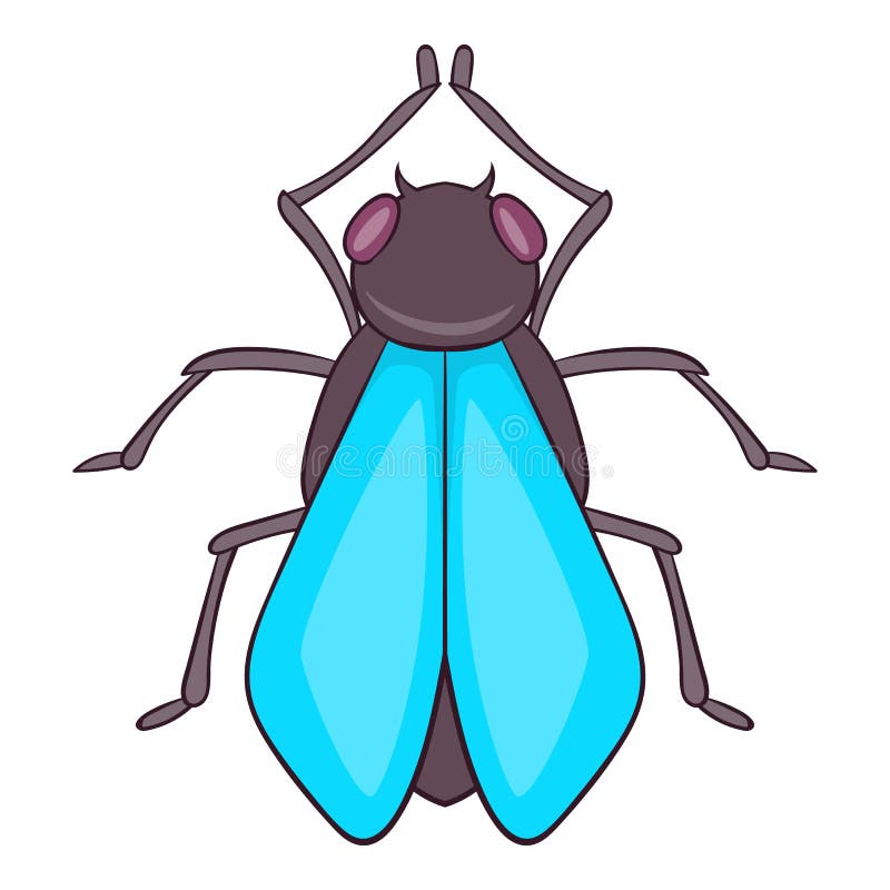 Fly icon, cartoon style stock vector. Illustration of summer - 85897465