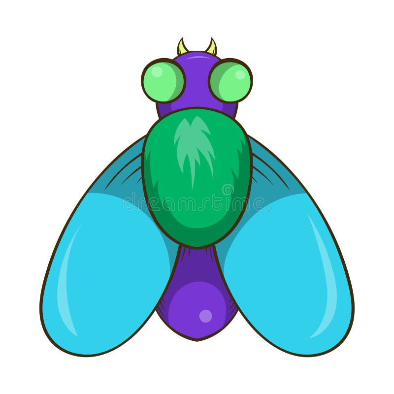 Fly icon, cartoon style stock vector. Illustration of nature - 81450033