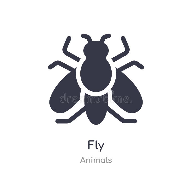 Fly Icon. Isolated Fly Icon Vector Illustration from Animals Collection ...