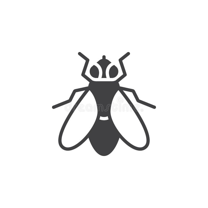 Fly Icon Vector, Filled Flat Sign Stock Vector - Illustration of ...