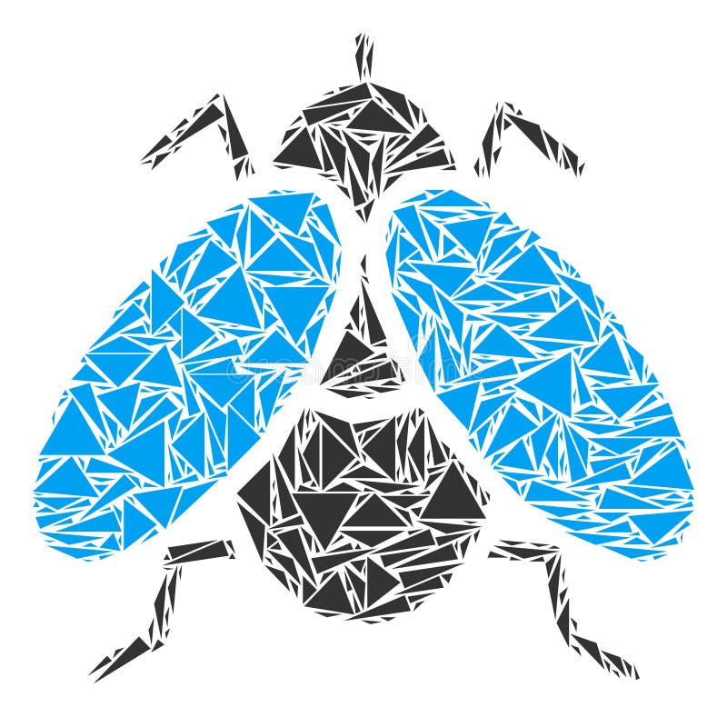 Fly Insect Collage of Triangles Stock Vector - Illustration of creative ...