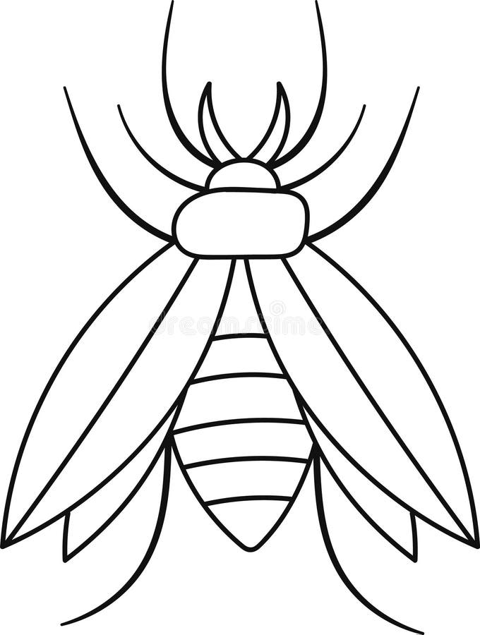 Fly Insect Lined stock vector. Illustration of outline - 308098411
