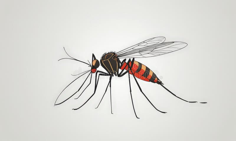Fly Insect on White Background Stock Illustration - Illustration of ...