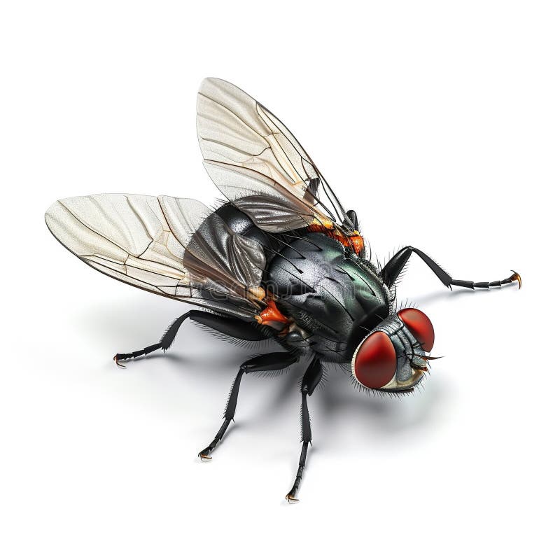 Fly Isolated on White Background. Generative AI Stock Illustration ...