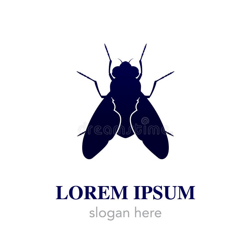 Fly Logo Template on White Background. Flat Style Design Stock Vector ...