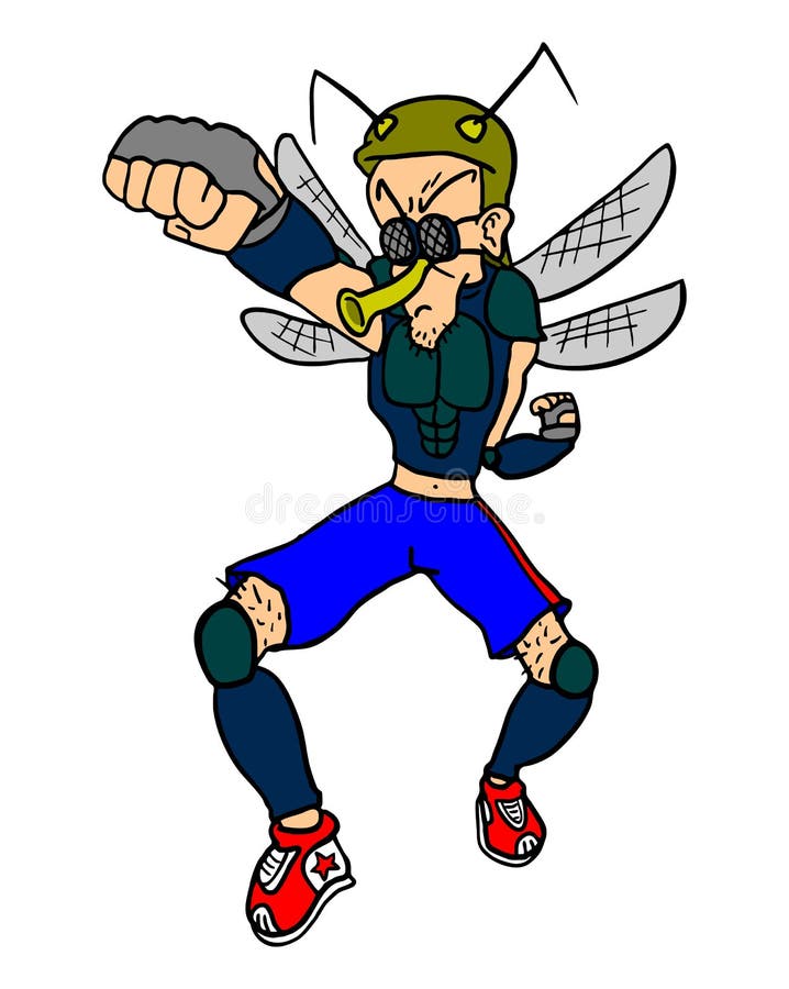 Fly man stock vector. Illustration of hand, party, doll - 38934293