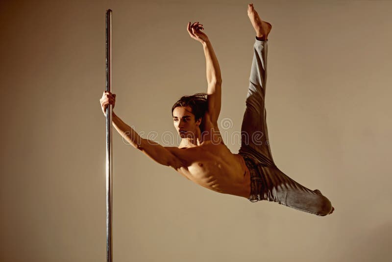 Fly in Mind. Fly Man while Dancing on Pylon. Stock Image - Image of ...