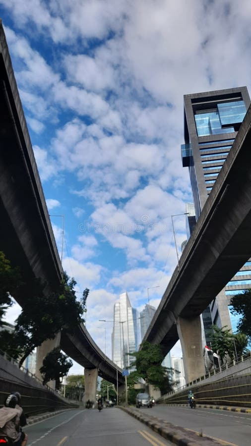 Fly Over Casablanka Street Jakarta Sky Cloud Stock Image - Image of ...