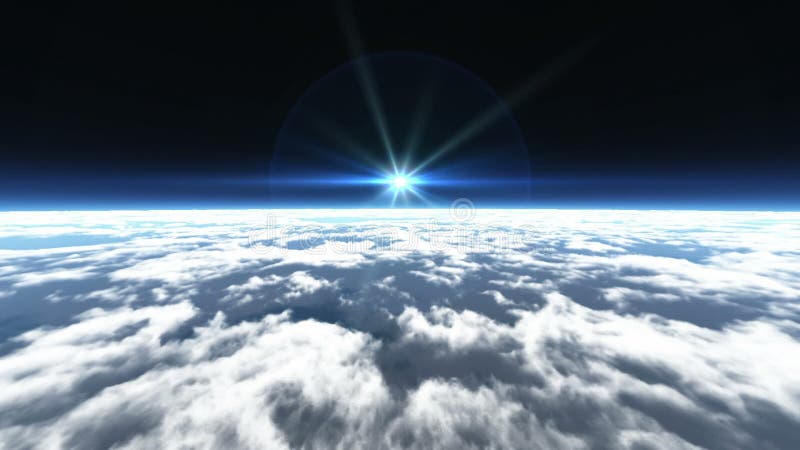 Fly Over Clouds Above Space Stock Footage - Video of flight ...