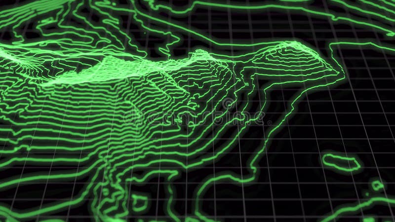 HUD Technological Topographic Scanning.Futuristic Abstract Geologic ...
