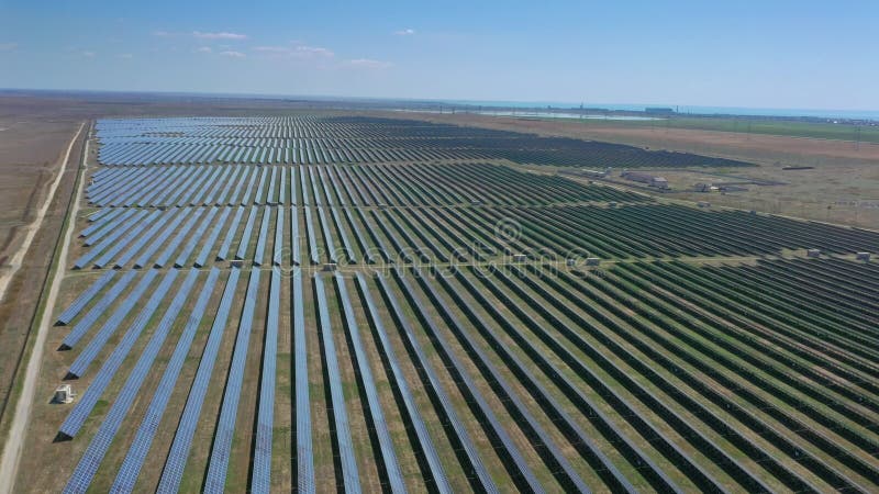 Fly Over Many Panels of Solar Cells Stock Video - Video of outdoors ...