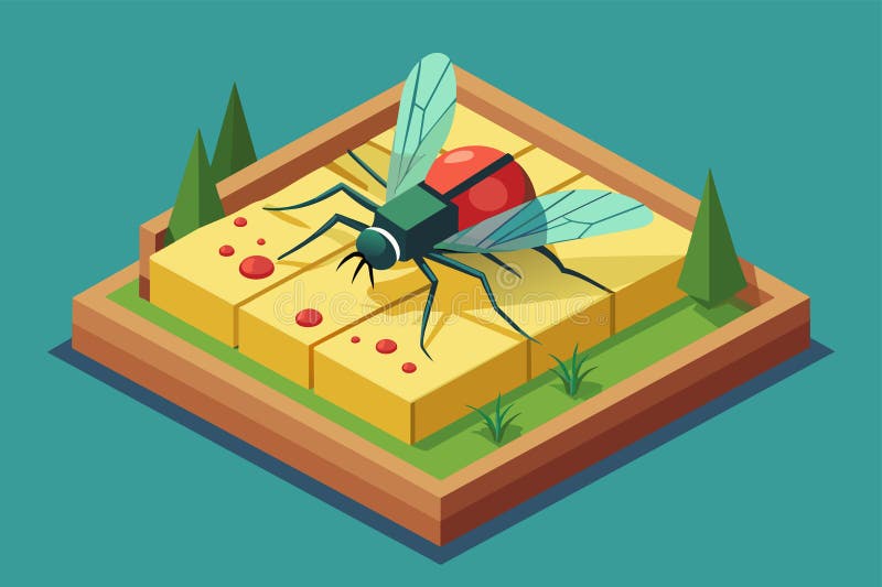 A Fly is Perched on Top of a Piece of Cheese, Mosquito Bite ...