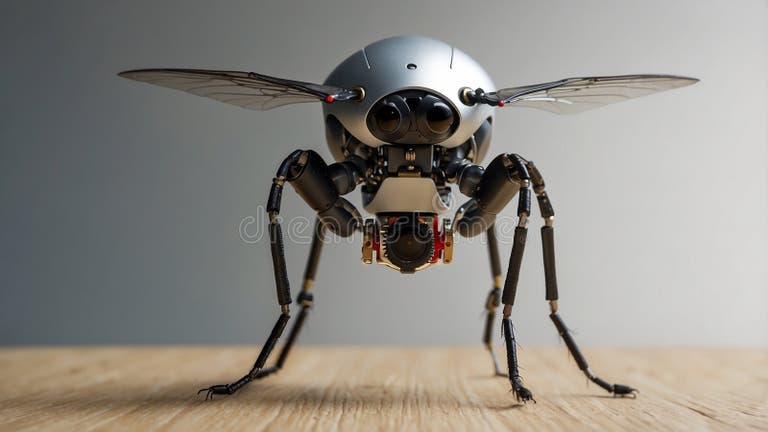A Fly Robot Attached To a Small Surveillance Camera, is Stalking. AI ...