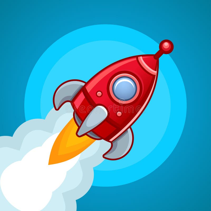 Rocket Ship stock vector. Illustration of burning, transportation ...