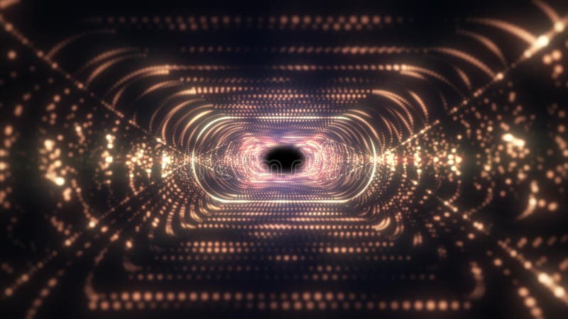 Fly through a Sci-fi Space Tunnel of Animated Brightly Colored Glowing ...