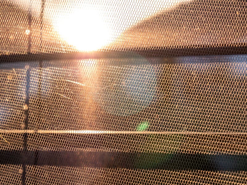 Fly Screen Texture with Golden Sunlight in the Back Stock Photo - Image ...