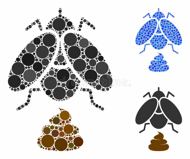Fly Shit Mosaic Icon of Spheric Items Stock Illustration - Illustration ...