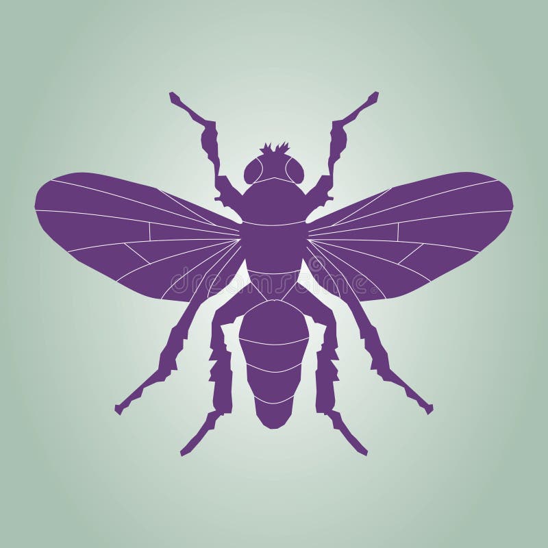 Fly silhouette stock vector. Illustration of stylized - 7944983
