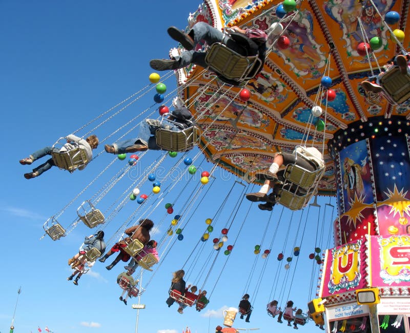 Fly in the Sky - Small Colourful Carousel. Editorial Photography ...