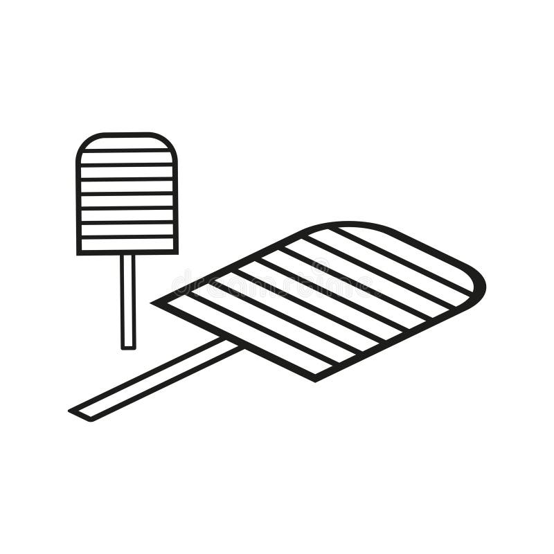 Fly Swatter Icon. Black Vector Illustration. Insect Control Tool ...