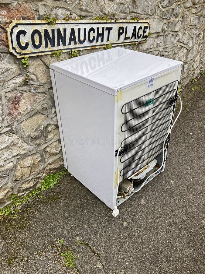 Fly Tipped Fridge editorial stock image. Image of north - 276253914