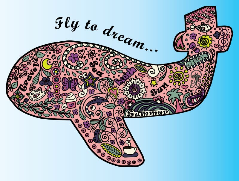 Fly to dream stock illustration. Illustration of tour - 68259968