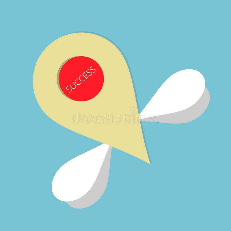 Fly to success point. stock vector. Illustration of leadership - 85409065