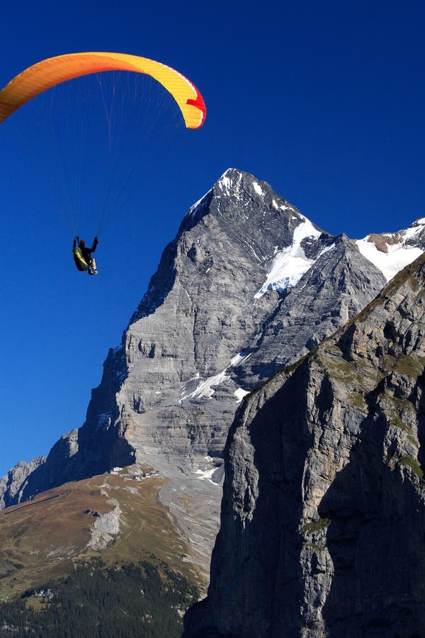 Fly towards Eiger Wall stock photo. Image of mountain - 12635508