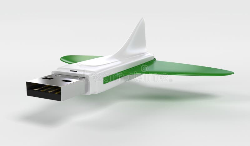 Fly USB Pen Drive stock illustration. Illustration of data - 26590145