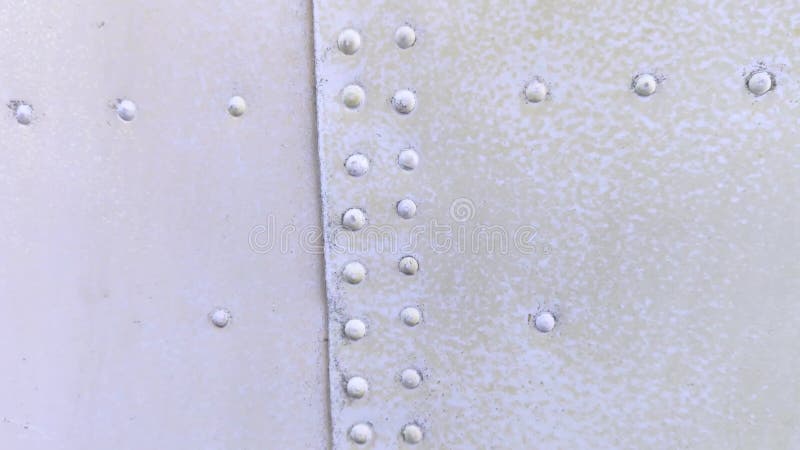 The Texture of Metal Plates Connected by Rivets. Close-up of Old Metal ...