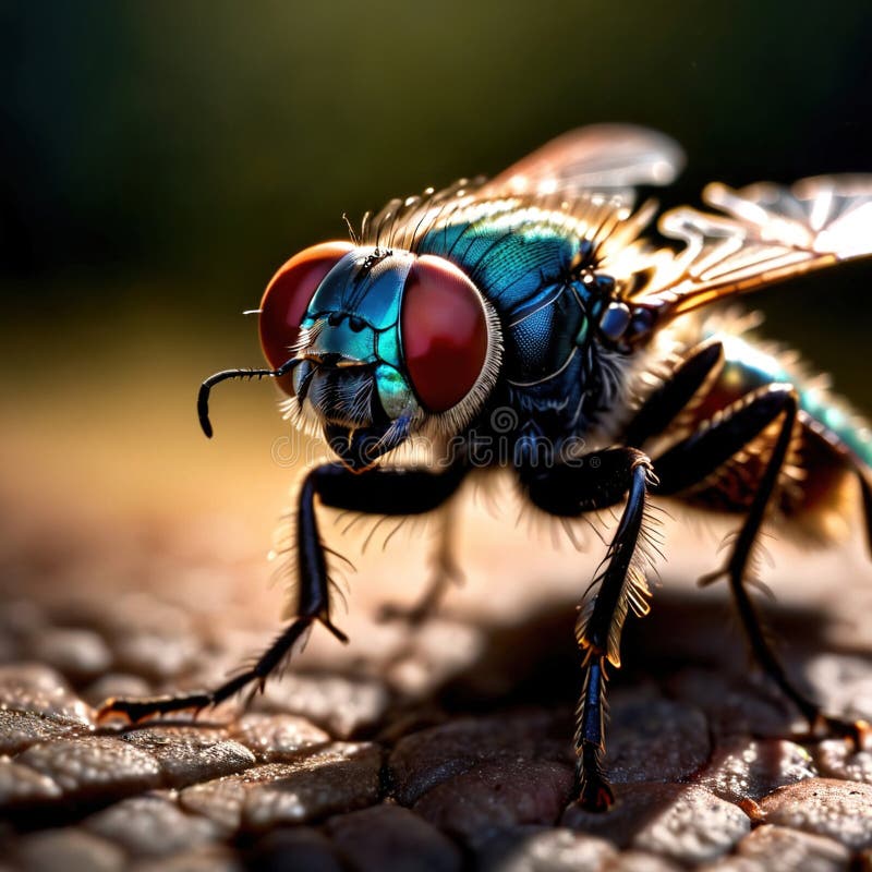 Fly Wild Animal Living in Nature, Part of Ecosystem Stock Illustration ...