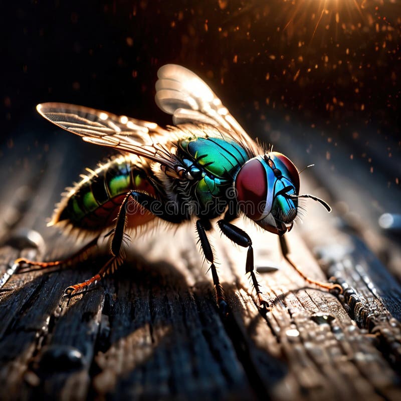 Fly Wild Animal Living in Nature, Part of Ecosystem Stock Illustration ...