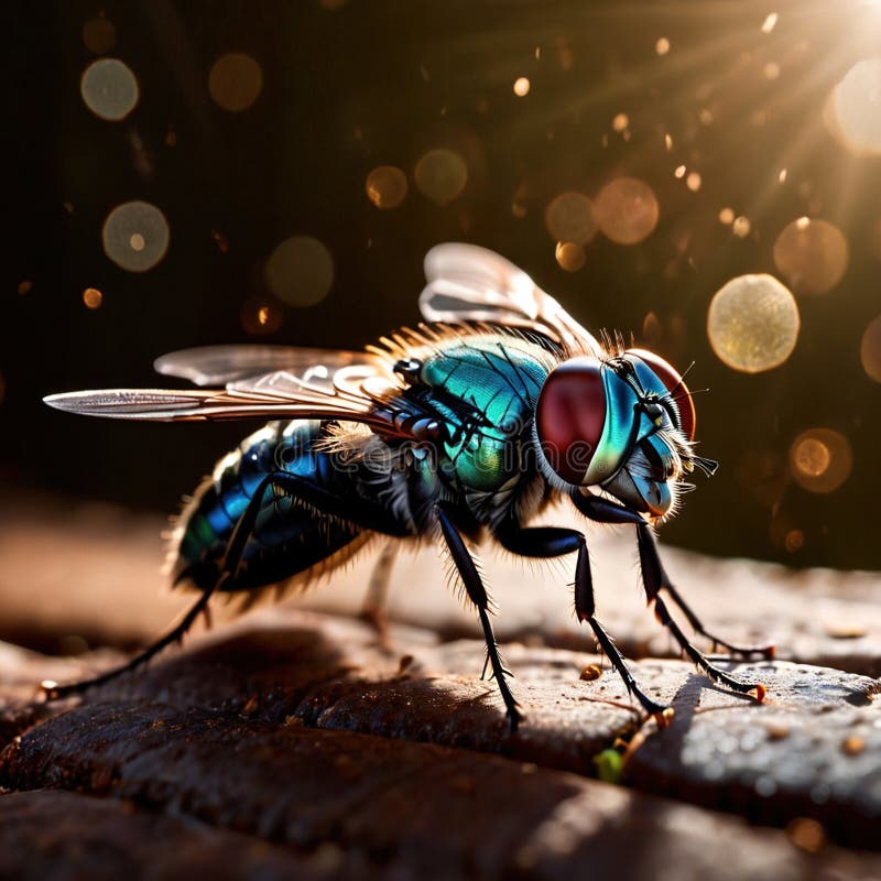 Fly Wild Animal Living in Nature, Part of Ecosystem Stock Illustration ...