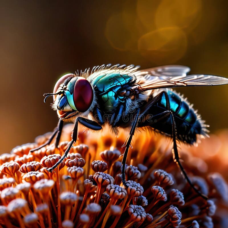 Fly Wild Animal Living in Nature, Part of Ecosystem Stock Illustration ...