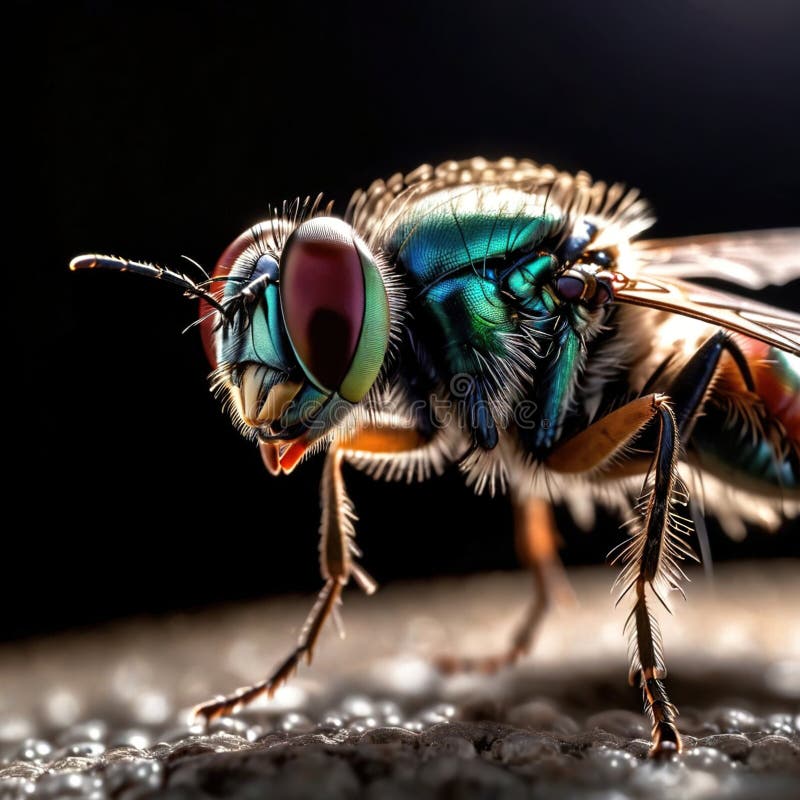 Fly Wild Animal Living in Nature, Part of Ecosystem Stock Illustration ...