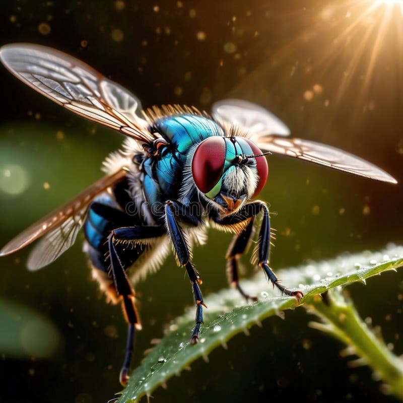 Fly Wild Animal Living in Nature, Part of Ecosystem Stock Illustration ...