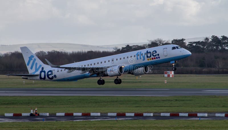 Flybe Embraer ERJ-190 editorial photo. Image of transportation - 39017166