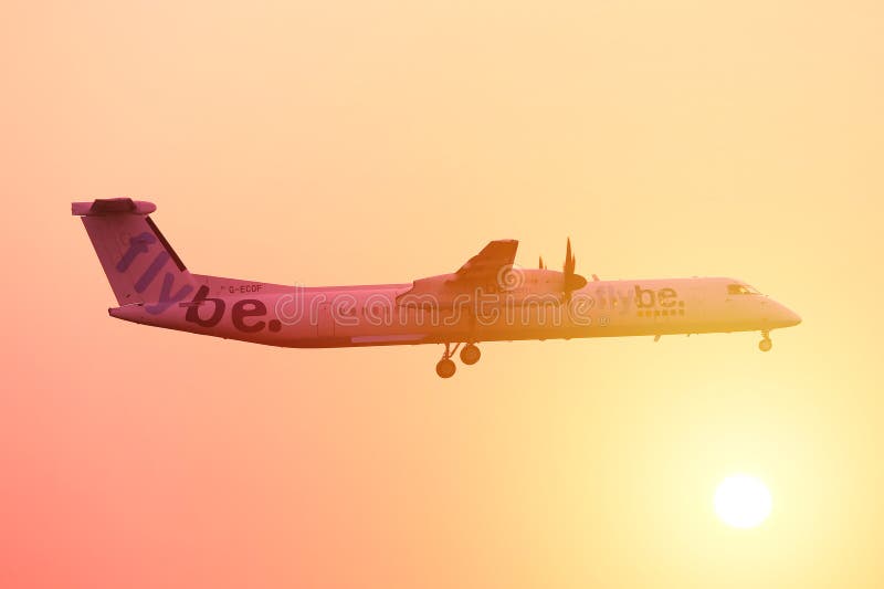 FlyBe Jet Flying Up in the Sky Editorial Image - Image of amsterdam ...
