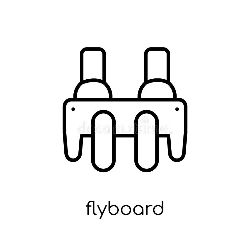 Flyboard Icon. Trendy Modern Flat Linear Vector Flyboard Icon on Stock ...