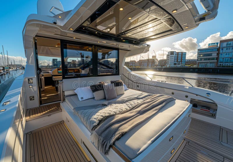 The Flybridge is Awash in Natural Light Stock Photo - Image of summer ...